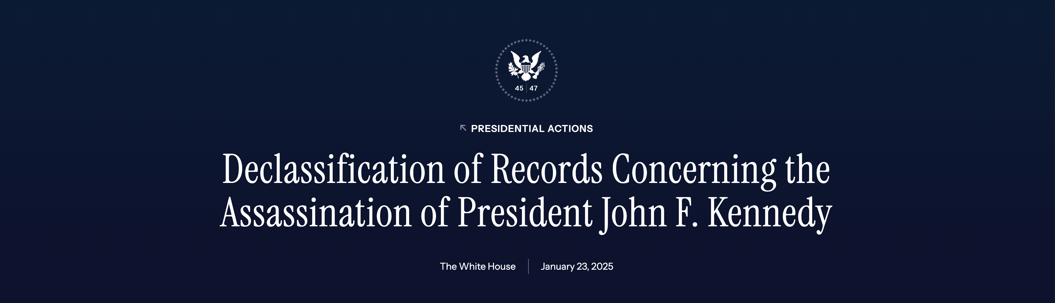 JFK Files – The White House