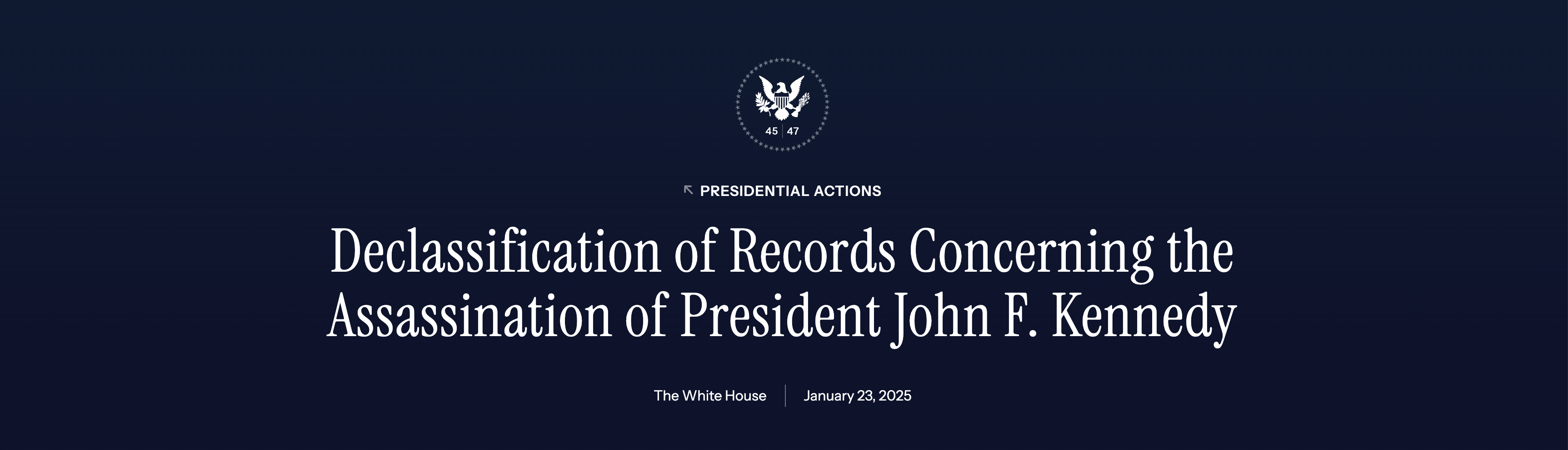 JFK Files – The White House