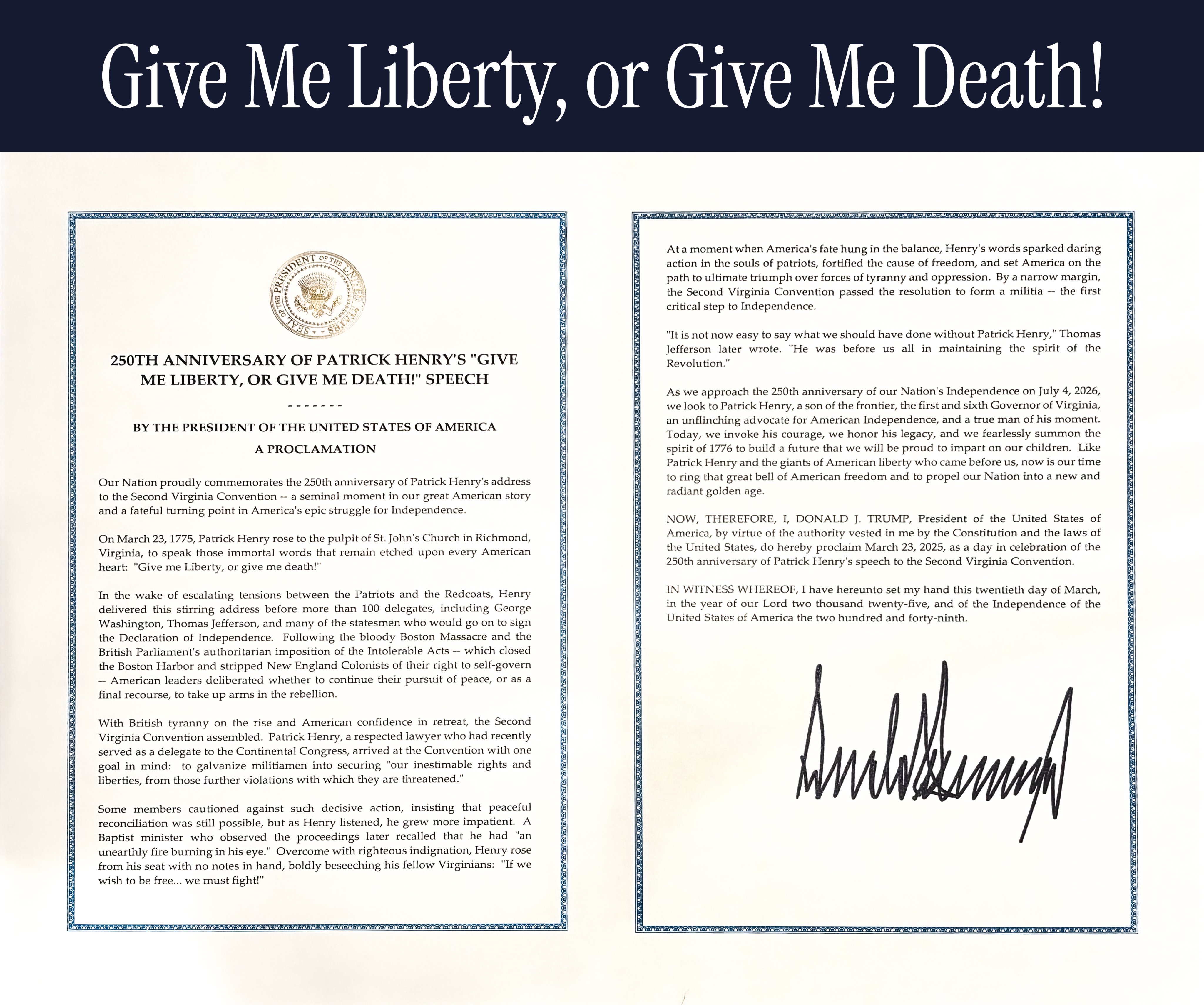 Patrick Henry Speech: Give Me Liberty, or Give Me Death! – The White House
