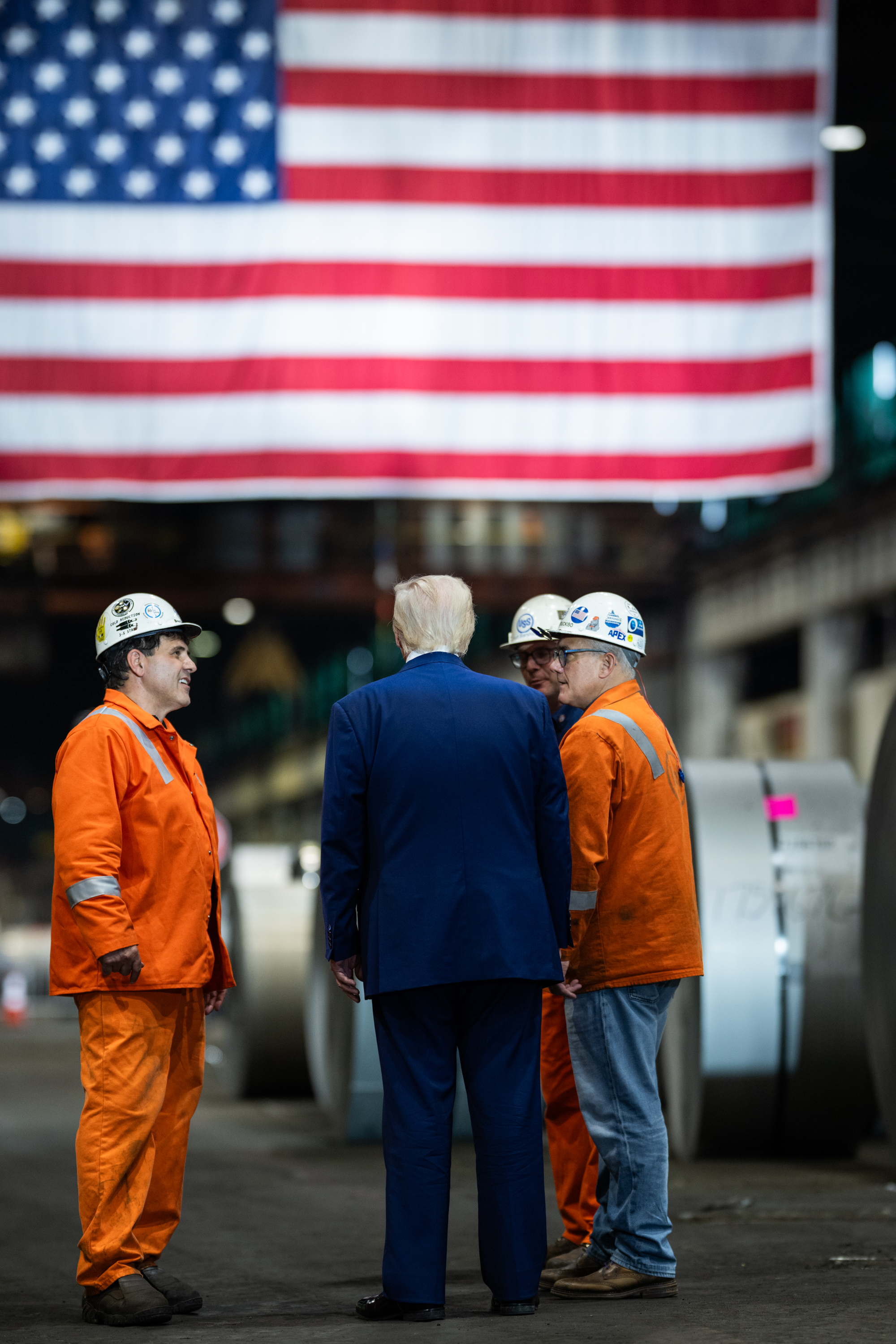 President Trump delivers remarks on a partnership deal for U.S. Steel ...