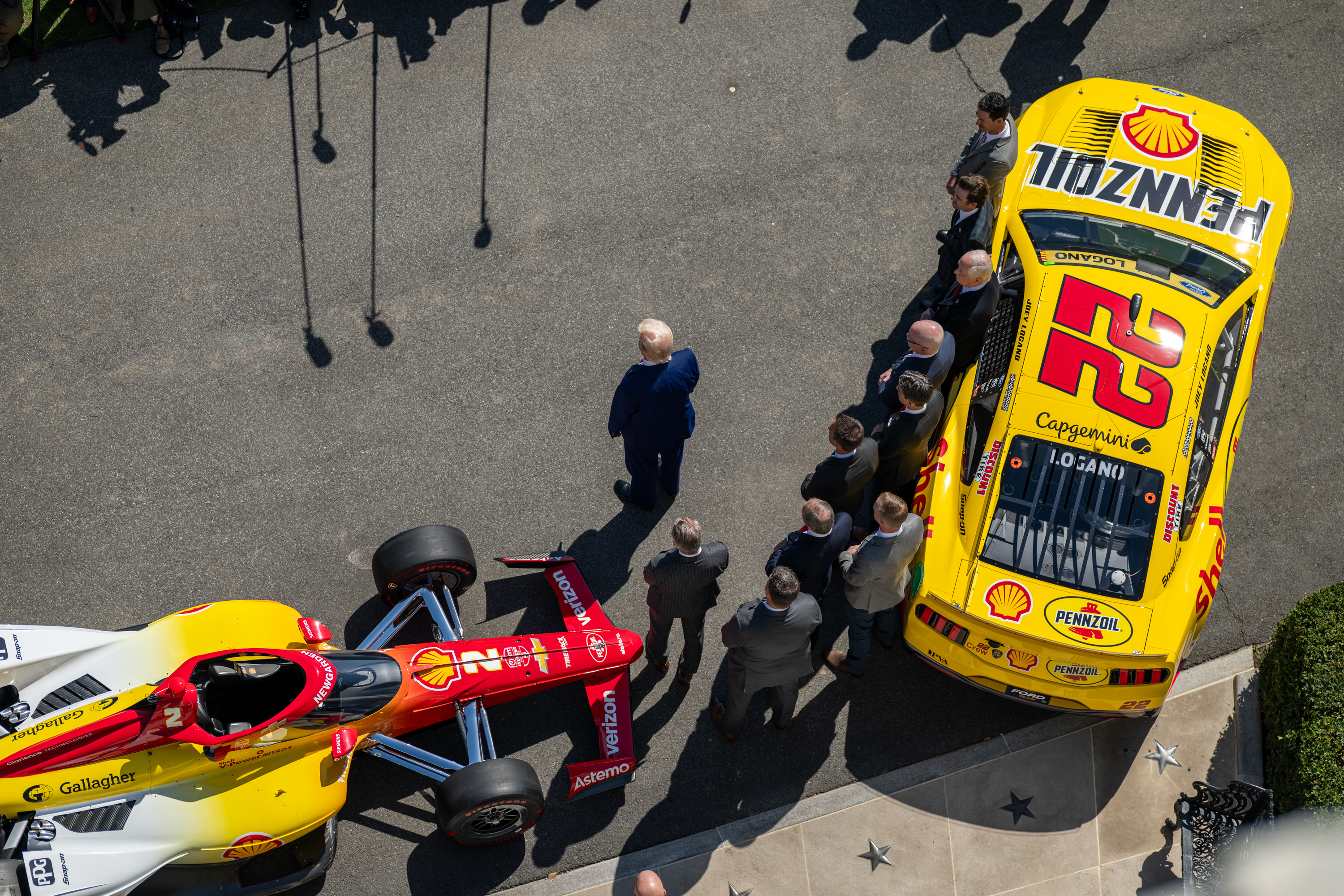 President Trump participates in a photo opportunity with 2024 NASCAR ...