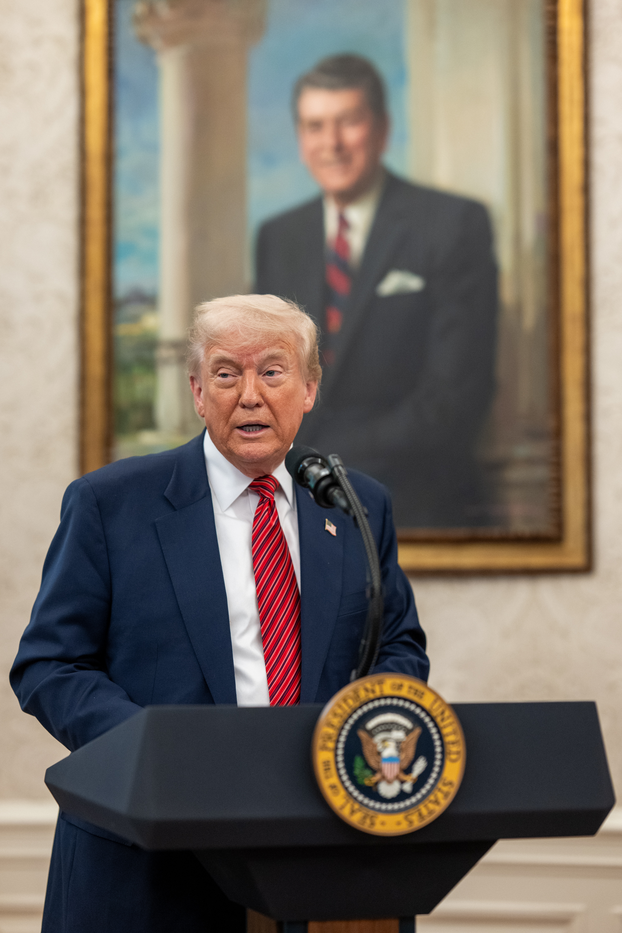 President Trump participates in the swearing-in ceremony for U.S ...