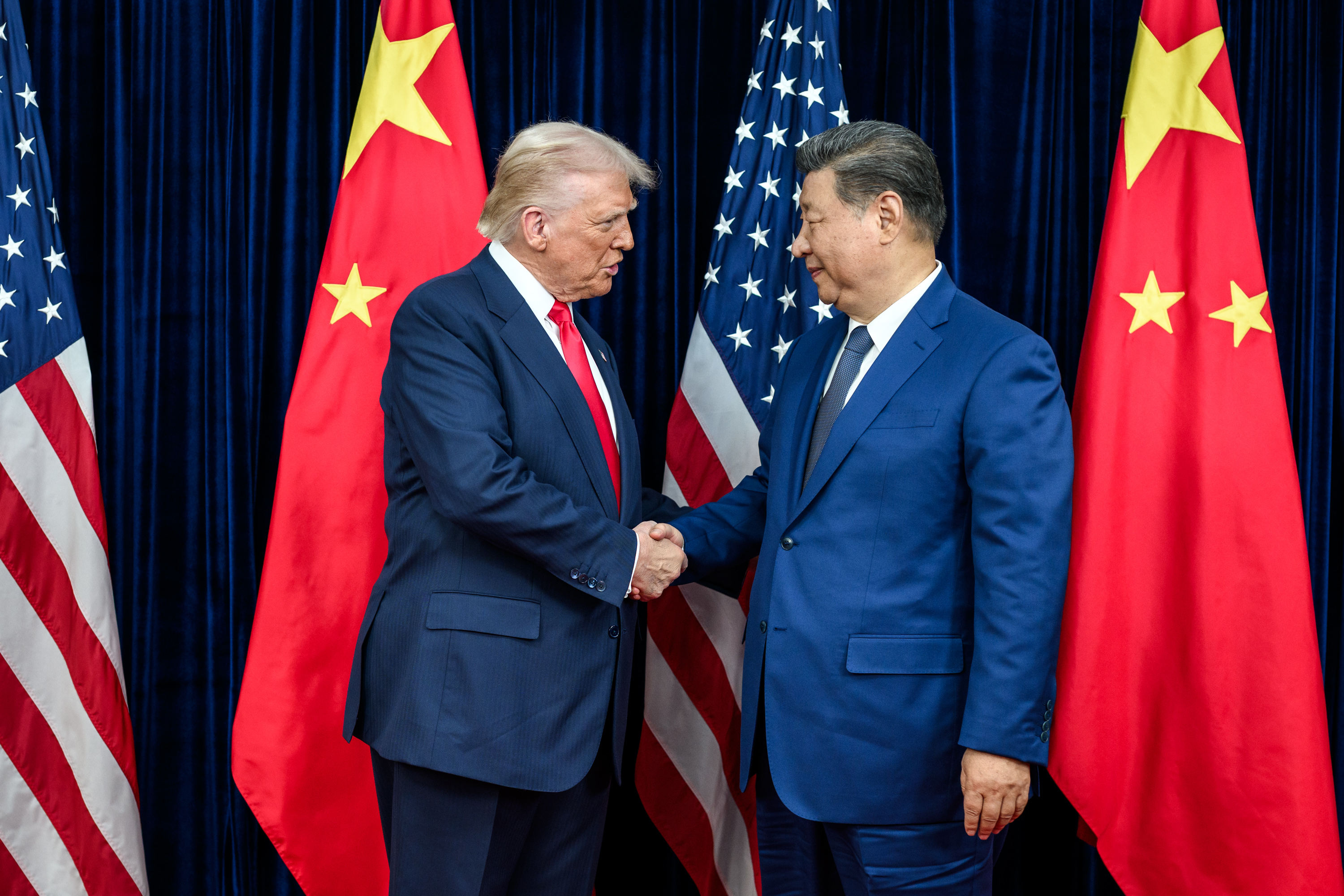 President Donald Trump participates in a bilateral meeting with Chinese ...